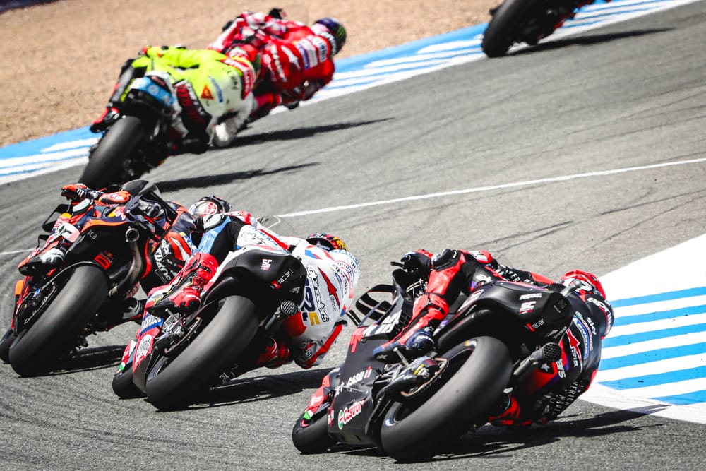 Device ban, aero reined in: MotoGP's 2027 rules unveiled - The Race