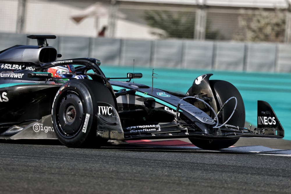 First look at movable front wing prototype on F1 2026 mule cars - The Race