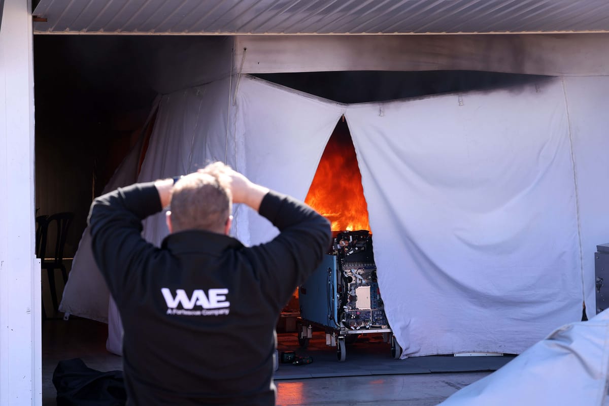 Fire ends first day of 2024 Formula E pre-season testing early - The Race