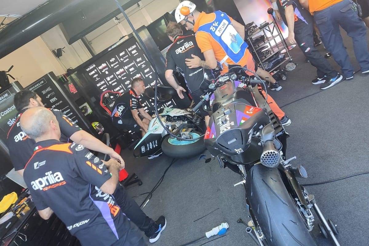 MotoGP garage 'destroyed' in freak pit crash involving marshal - The Race