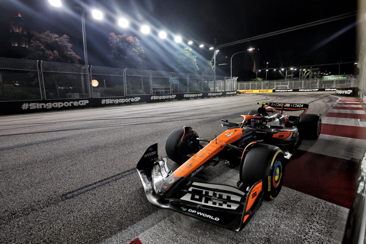 Norris survives two wall strikes to dominate Singapore GP - The Race