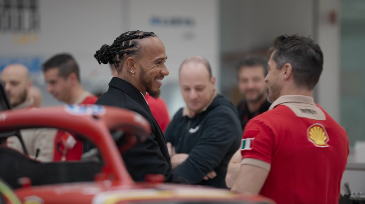 Lewis Hamilton makes first visit to Ferrari F1 factory - The Race